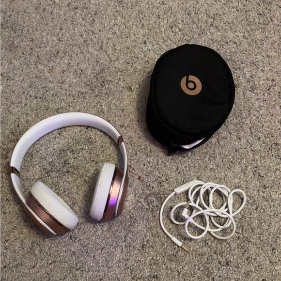 Beats by Dre | Headphones | Beats White And Rose Gold Headphones With ...